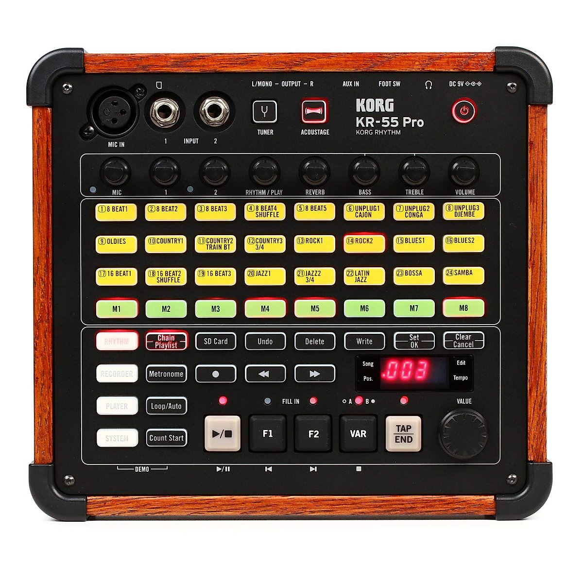 Korg Multi-Function Rhythm Digital Drum Machine, Multicolor (KR-55 Pro)