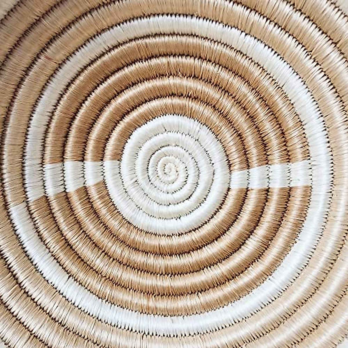 Small African Basket- Rutovu/Rwanda Basket/Woven Bowl/Sisal & Sweetgrass Basket/Tans, White