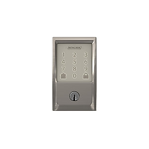 Schlage Encode Smart Wi-Fi Deadbolt with Century Trim in Satin Nickel