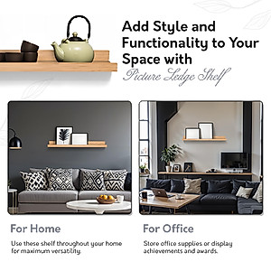 InPlace Shelving 0191826 Stafford Wall Mountable Shelf, Unfinished, 31-Inch Wide by 4-Inch Deep by 5-Inch High