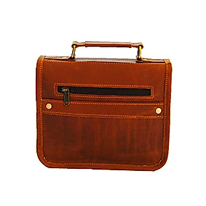 Jony Vintage Handmade Genuine Leather Purse For Women's Shoulder Messenger Crossbody Bag, Brown (9" L x 7" H x 3" W)