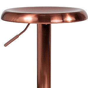 Flash Furniture Madrid Series Adjustable Height Retro Barstool in Rose Gold Finish