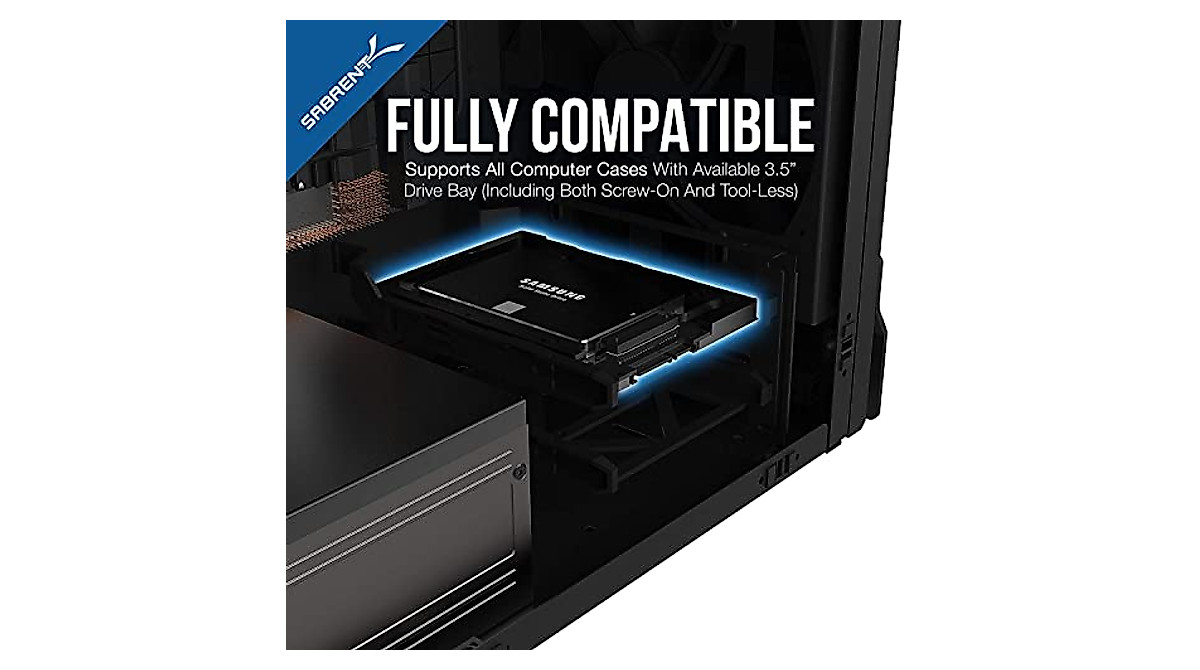 SABRENT 2.5” SSD & SATA Hard Drive to Desktop 3.5” SATA Bay Converter ...