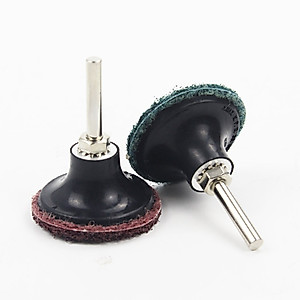 Coceca 5 Pack Roloc Disc Pad Holder, Universal Quick Change 2 Inch 3 Inch and 1 Inch Roloc Disc Holder with 1/4" Shank for Die Grinder Accessories Polishing Round Rotating Tools