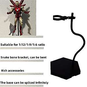 OUSHUO Doll Model Support Stand Action Figure Holder Action Figure Stand for 1/6 1/9 1/12 Scale Puppet Stand, Medium