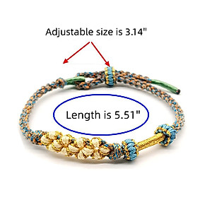 Angyape To My Granddaughter A Link That Can Never Be Undone Peach Blossom Bracelet, Granddaughter Bracelet from Grandma Adjustable Braided Bracelets for Women Jewelry(Blue Orange)