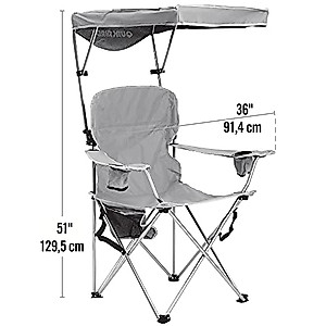 Quik Shade Full Size Shade Folding Chair, Royal Blue, 2'L x 3'W x 4.3'H (160048DS)