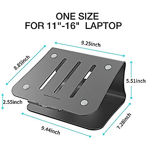 Bestand Laptop Stand - Aluminum Cooling Computer Stand & Holder for Apple MacBook Air, MacBook Pro, All Notebooks, Grey (Patented)
