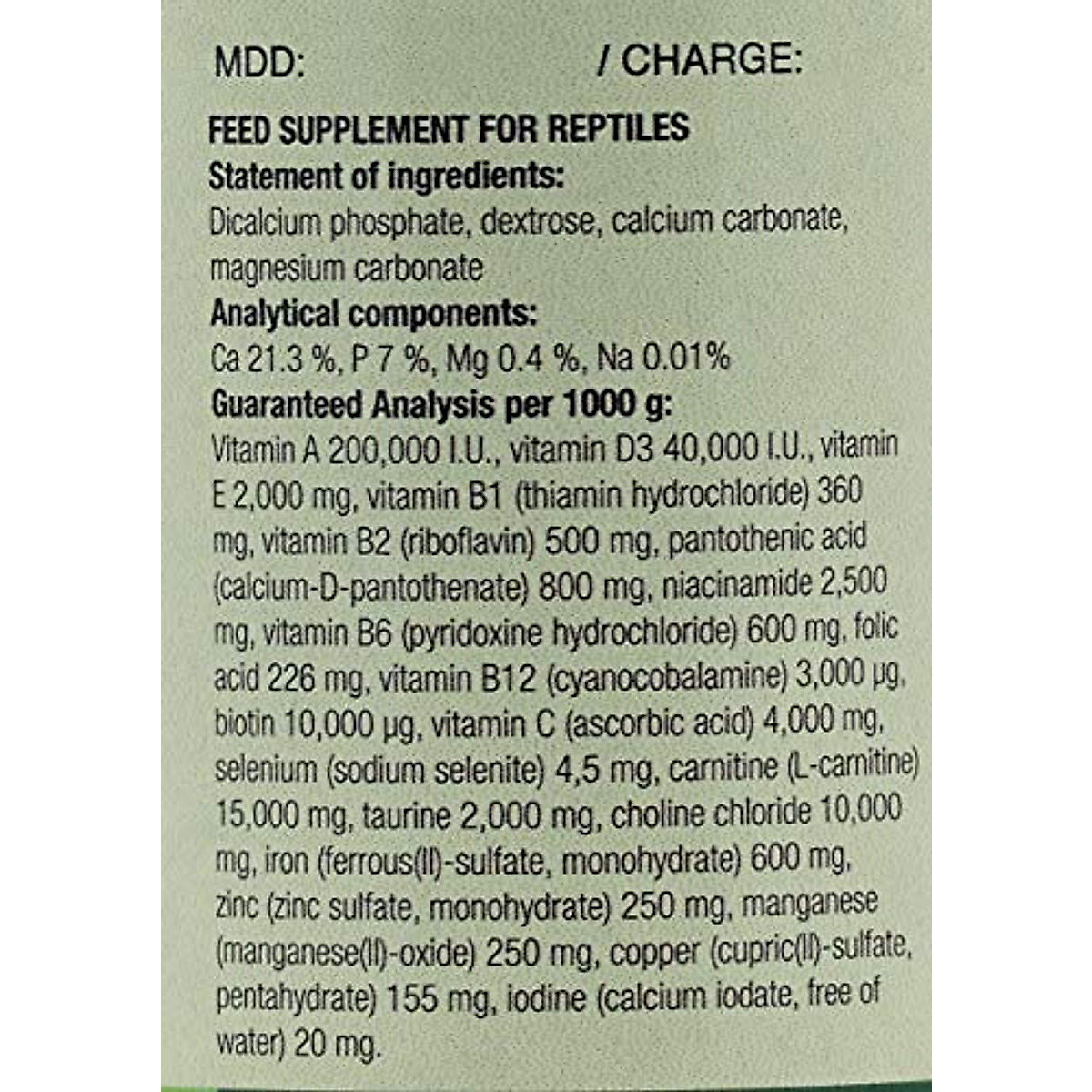 Nekton Multi-Rep Vitamins and Minerals for all Reptiles, 35gm,white