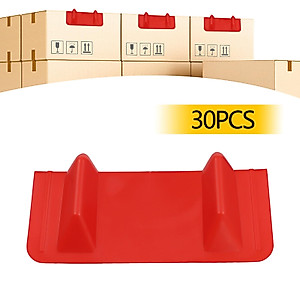 Corner Edge Protector, 30 Pack Red PP V Shaped Tie Down Strap Guards Bumper Cargo Load Flatbed Truck