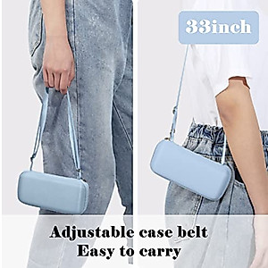 ESUFEIR Mini Travel Sun Umbrella for Purse With Case,Small Compact UV Umbrella for Sun and Rain,Lightweight & Portable,Windproof Parasol Umbrella with 99% UV Protection for Women Men Kids(syblue)