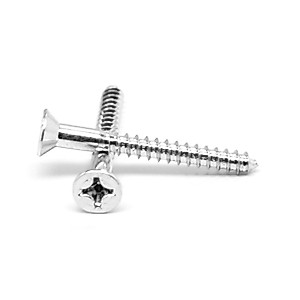 #10 x 1 1/2" Wood Screw Phillips Flat Head Stainless Steel 18-8 Pk 25