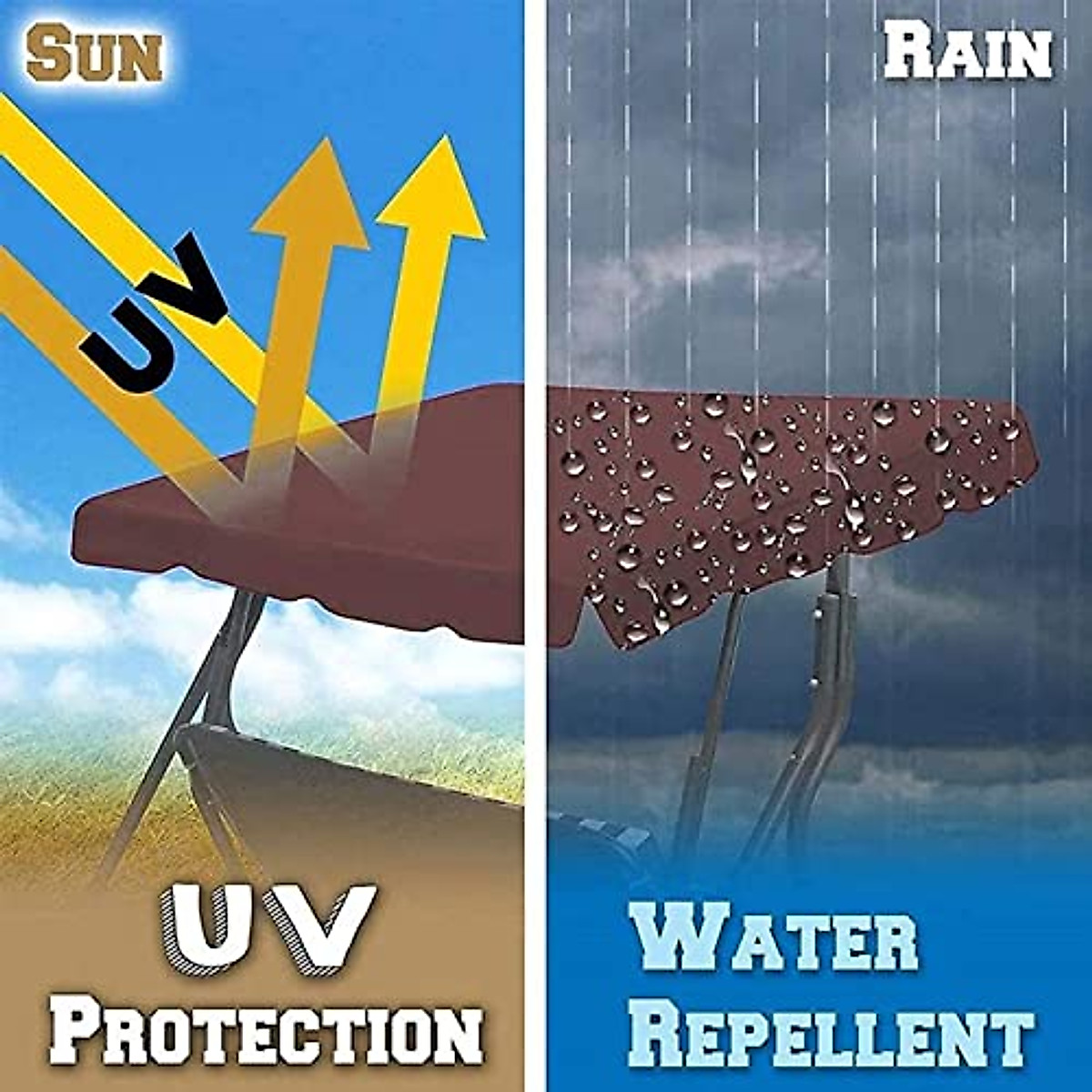 KFJZGZZ Replacement Canopy for Swing Seat,2 and 3 Seater Swing Chair Seat Top Cover for Garden Outdoor Patio Hammock Cover Top Waterproof Sunshade Hammock Canopy Swing Cover（Top Cover +Chair Cover）