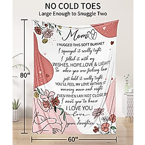 Petrala Gifts for Mom from Daughter, Mothers Day Birthday Gifts for Mom, 80" x 60" Soft Boho Mom Blanket, Best Unique Great Mothers Day Blanket Presents Gift from Husband Daugther, Mom Birthday Gifts