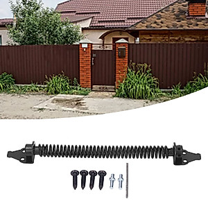 Self Closing Gate Door Spring Wooden Box Fence Door Outdoor Hinge Villa Yard Spring Room Black Hardware Closure