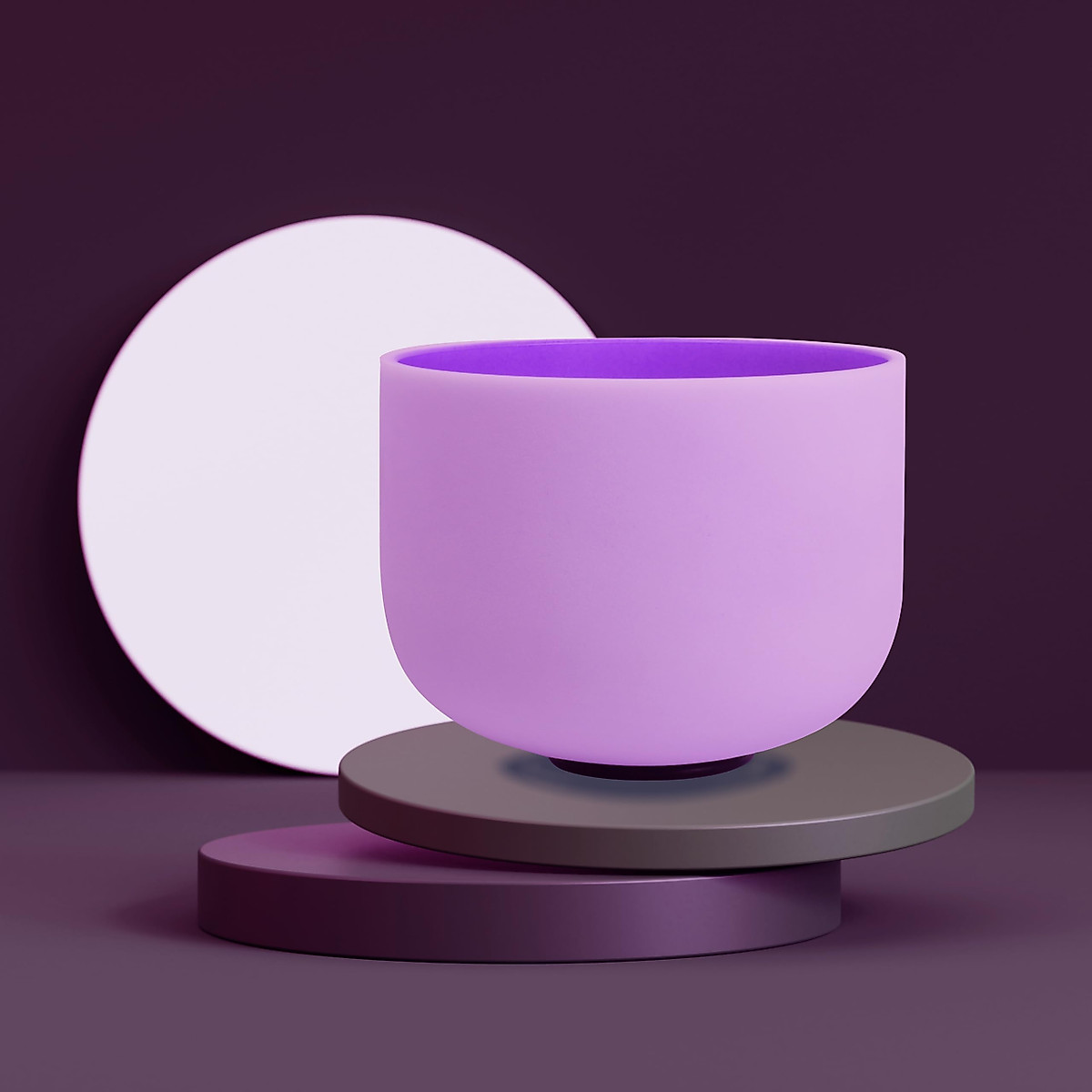 FMTY Singing Bowl 7pcs 6-12Inch A-G Note colored Crystal Singing Bowl with Soft Carrying Bag Mindfulness, Yoga, Spiritual and Body Healing and Energy Cleansing