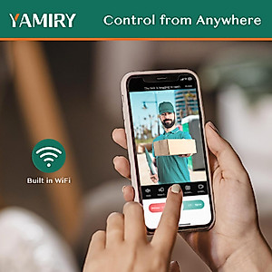 Yamiry 2-in-1 Video Doorbell Smart Lock, Black, Keypad