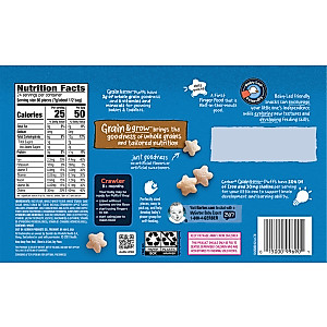 Gerber Snacks for Baby Grain & Grow Puffs To Go, Strawberry Apple, Non-GMO Puffed Grain Baby Snack for Crawlers, Pack of 1 Box