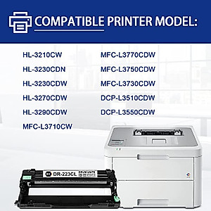 NUCALA Compatible High-Yield Drum Unit Replacement for Brother DR-223CL DR223CL DR-223 DR223 MFC-L3730CDW HL-3210CW HL-3230CDW HL-3270CDW HL-3290CDW DCP-L3550CDW MFC-L3770CDW Printer (1-Pack, Black)