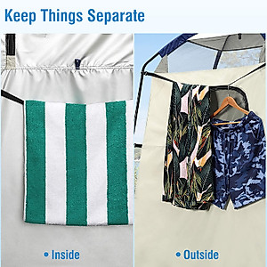 G4Free Large Camping Privacy Shelter Tent, Portable Outdoor Easy Set Up Shower Tent Dressing Changing Room with Carry Bag, Camp Toilet (Blue)