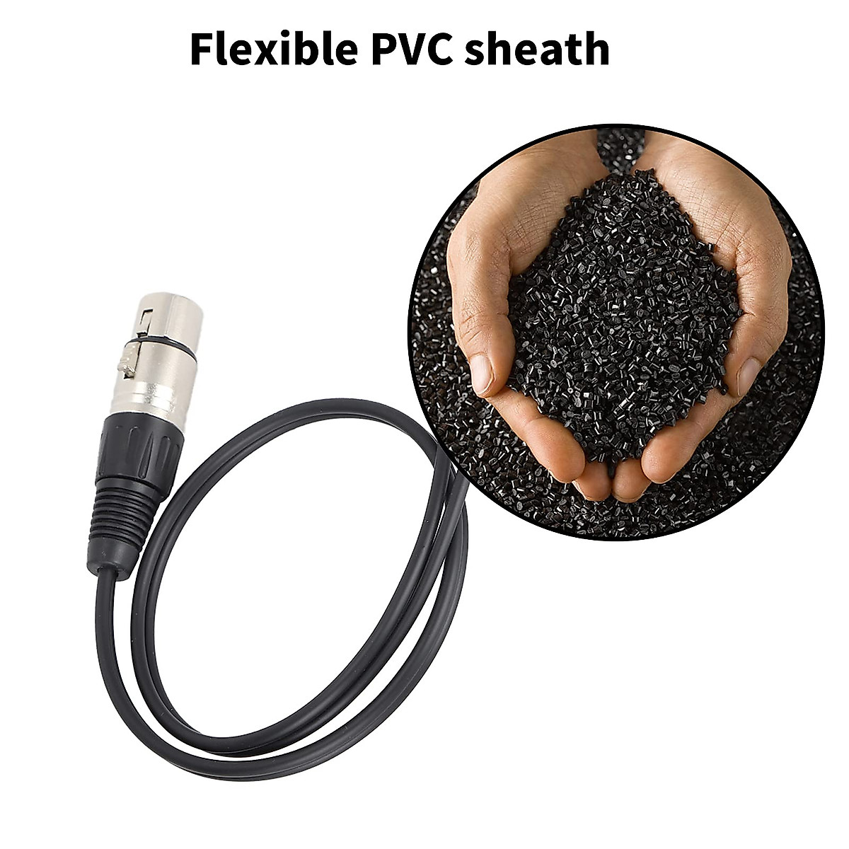 Diyeeni 1 XLR Female to 2 Male Audio Cable, Interconnect Patch Wire Adapter, Y Splitter Patch Cable for Home Theater Audio Equipment, Flexible PVC Sheath(0.5m)