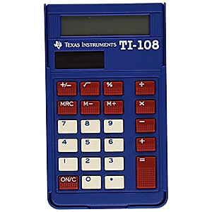 Texas Instruments TI-108 Solar Power Calculator/Teacher’s Kit (set of 10)