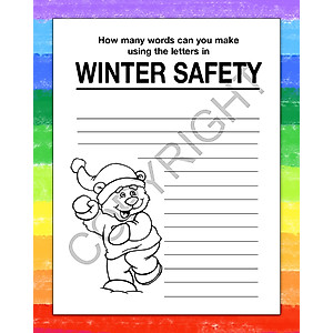 ZOCO - Make Winters & Holidays Safe - Coloring Books (25 Bulk Pack, Without Crayons) - Stocking Stuffers, Toys, Holiday, Christmas Party Favors, Puzzles, Word Search, Activities for Kids
