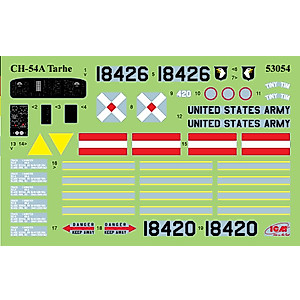 ICM 53054 — Sikorsky CH-54A Tarhe, US Military Heavy Helicopter Model Kit — Plastic Model Kit in 1:35 Scale — Highly-Detailed Replica of The Original Sikorsky CH-54A Tarhe