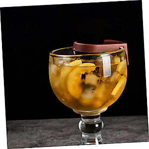 Housoutil 2pcs Goblet Ice Cream Glass Cup Whiskey Shot Glass Martini Wine Glasses Cup Toasting Glasses Party Drinkware Old Fashion Glasses for Cocktails White Dessert Cup Classic Plastic