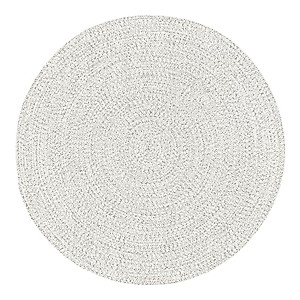 nuLOOM Braided Indoor/Outdoor Area Rug, 6' Round, Wynn Ivory