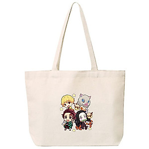 Kpop Anime Backpack Merchandise Canvas Shoulder Bag, Hobo Crossbody Handbag Casual Tote bag for Girls Women Gifts（P）