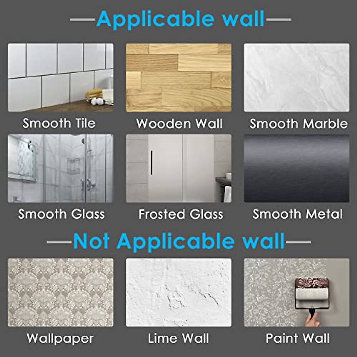 Linkidea Hair Straighteners Holder Wall Mount, Hair Styling Tool Storage Organizer, Beauty Hair Appliance Rack Stick Stand for Flat Irons, Curling Wands, Hair Straighteners, Combs