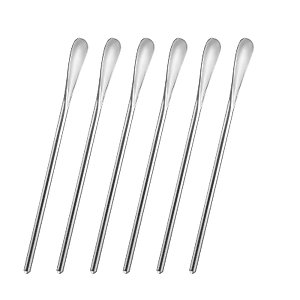 6.2 In Stainless Steel Long Coffee Spoon Stirring/Stir Stick,Drink Stirrer Mixing Spoon,Metal Coffee Stirrer Cocktail Stick Reusable,Long Skinny Teaspoon Stirring,Tiny Spoon,Iced Tea Spoon,Bar Spoon.