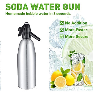 1L Portable Soda Siphon Sparkling Water Maker,Seltzer Water Maker,Carbonated Water Machines,Home Drink Juice Bar Beer Maker, for Home Bar Club Making Fresh Soda Water Cocktails DIY Soda Drink