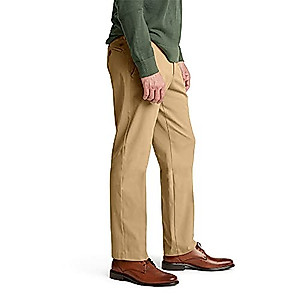Dockers Men's City Trouser Straight Fit Smart 360 Tech Pants, New British Khaki (Waterless), 36W x 32L