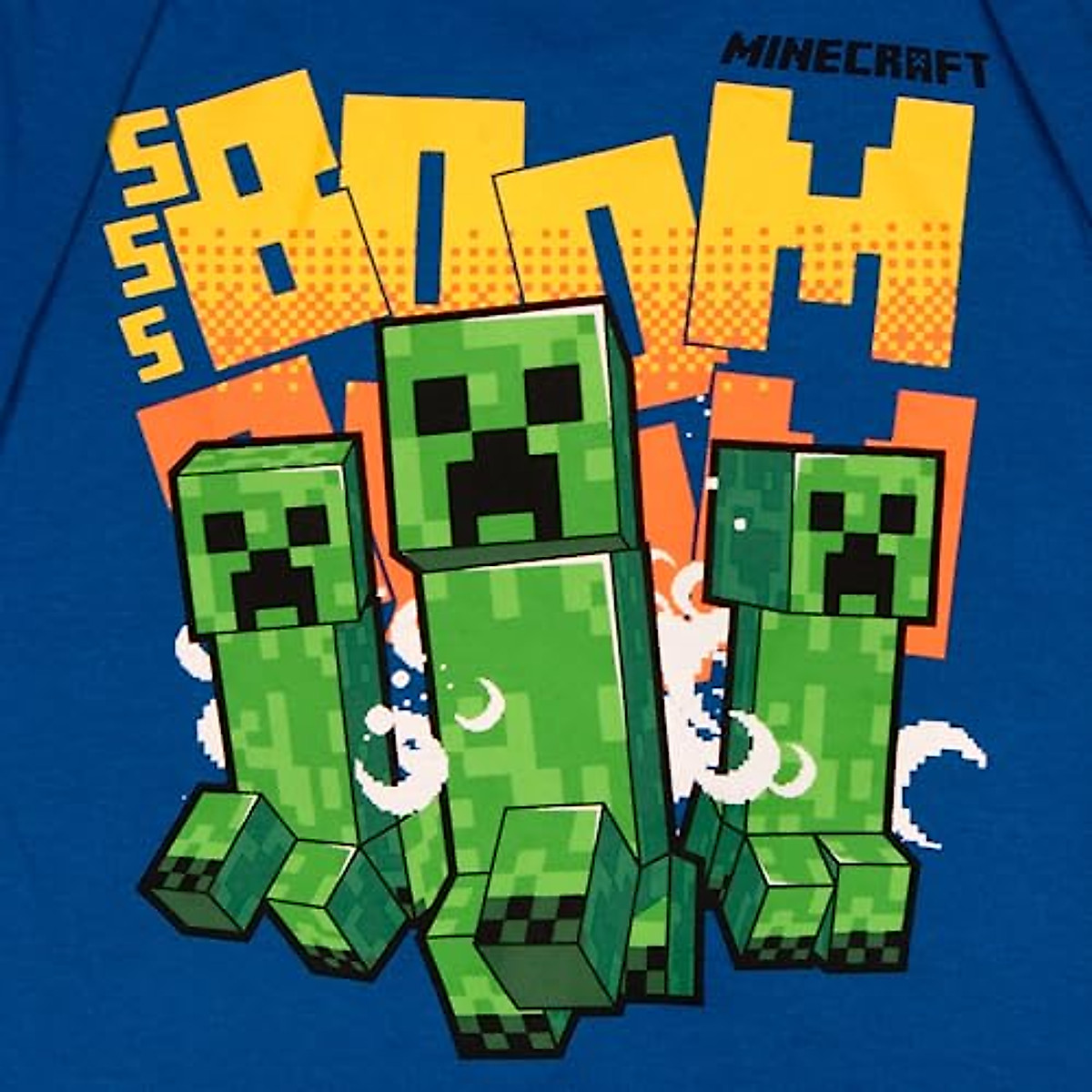 Minecraft Characters Boys Long Sleeve T-Shirt, 3-Pack Bundle Set for Kids and Toddlers (Size 7, Black/White/Royal)