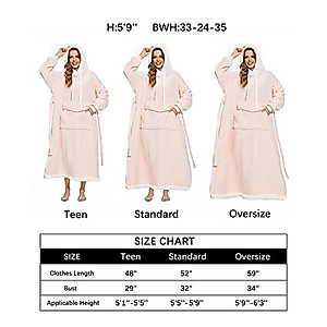 Long Wearable Blanket - Premium Fleece Blanket Hoodie Blanket with Sleeves 1PCS for Women Adult 5'5''-5'9'' Tall, Super Soft Warm Cozy Sleeved Throw with Arm, Gift for Mom Wife Daughter