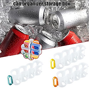 UOYOTT Portable Soda Can Organizer, 3 Pack Refrigerator Organizer Bins Drink Holder Storage,Beverage Holder with Handle for Refrigerator Shelves, Beer Can Racks