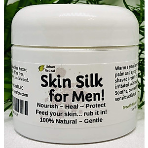 Urban ReLeaf Skin Silk for Men! Heal Dry, Irritated Skin & Overworked Hands. Soothe Shaved Faces, Necks, Heads! 100% Natural, Vegan. Man Dad Fathers Gift