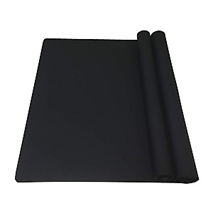 EPHome 2Pack Extra Large Multipurpose Silicone Nonstick Pastry Mat, Heat Resistant Nonskid Counter Mat, Table Mat, 23.6''x15.75'' (Black)