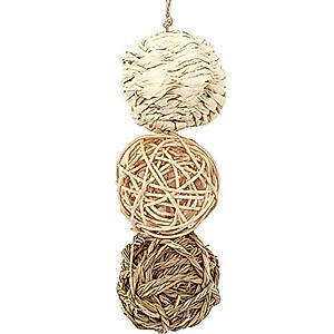 Ware Manufacturing 12 Pack of Natural Ball Small Pet Chew Toys, 3 Inch