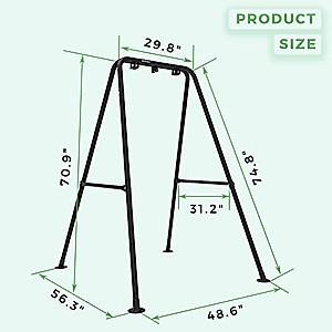 G TALECO GEAR Hammock Chair Stand,Heavy-Duty Steel Hammock Stand,300LBS Multi-Use Swing Stand for Outdoor Indoor，Hammock Chair not Include
