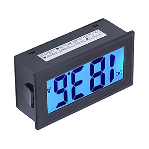 Mxzzand DC AC100-240V Professional Voltage Meter Digital Voltmeter LCD Display for Office for Home(DC 0-200V)