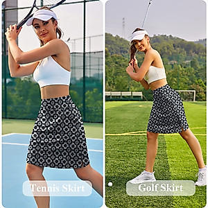COOrun Women Tennis Skort Skirt for Running Golf Workout Sports with Short and Pockets