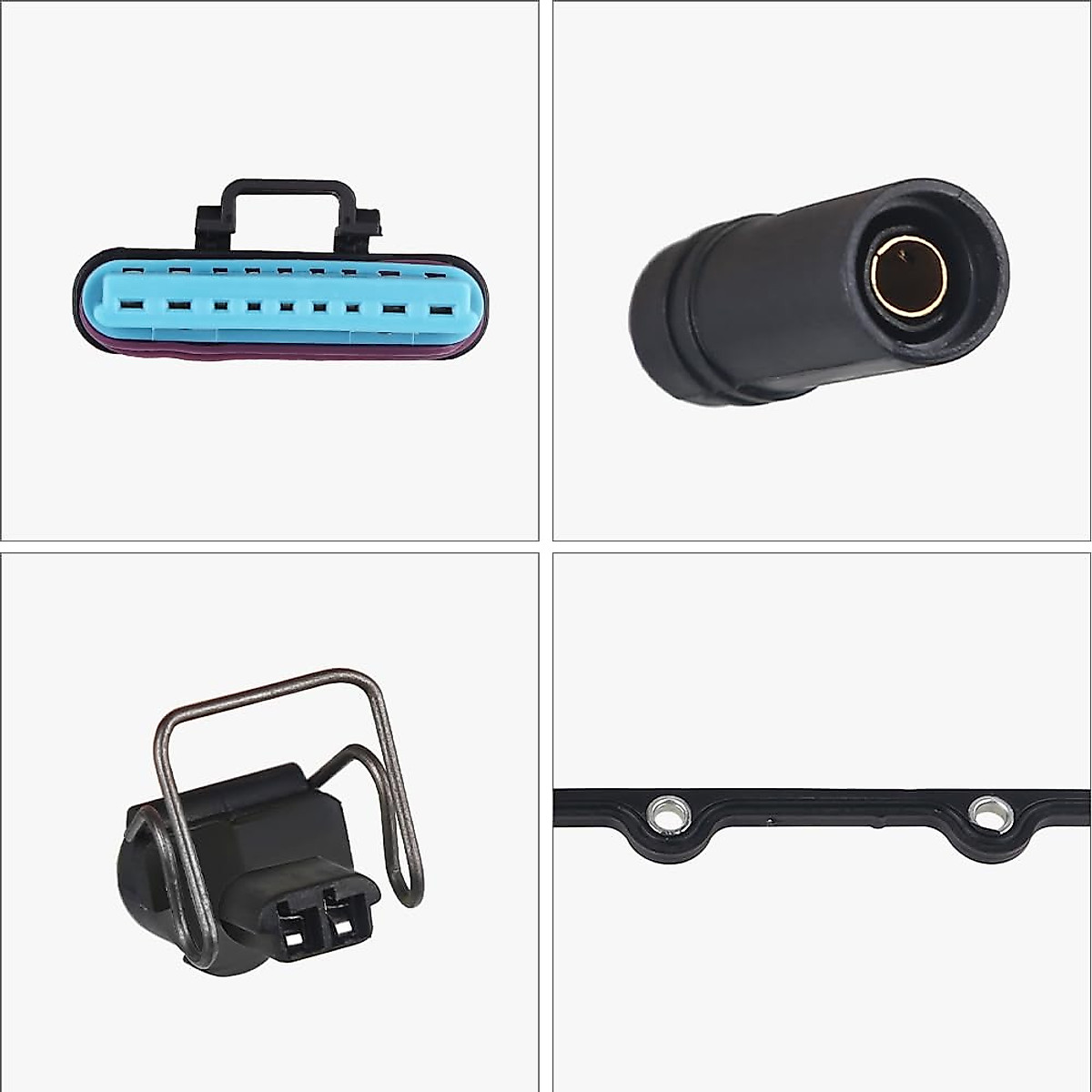 WMPHE Compatible with Powerstroke Diesel Valve Cover Gasket with Injector Glow Plug Harness Ford Truck 7.3L 1998 1999 2000 2001 2002 2003, OEM F81Z-6584-AA, F81Z-9D930-AB, 615-201