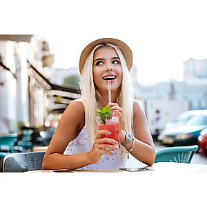 Perfect Stix Clear Jumbo Unwrapped Disposable Straws, Standard Size 7.75 x 0.23". Clear Color, Medium, Pack of 1000CT