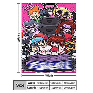 Anime Blanket Super Soft Fleece Throw Blankets for Living Room Bedding Sofa Bedroom Kids Adults Full Season 60x50Inch