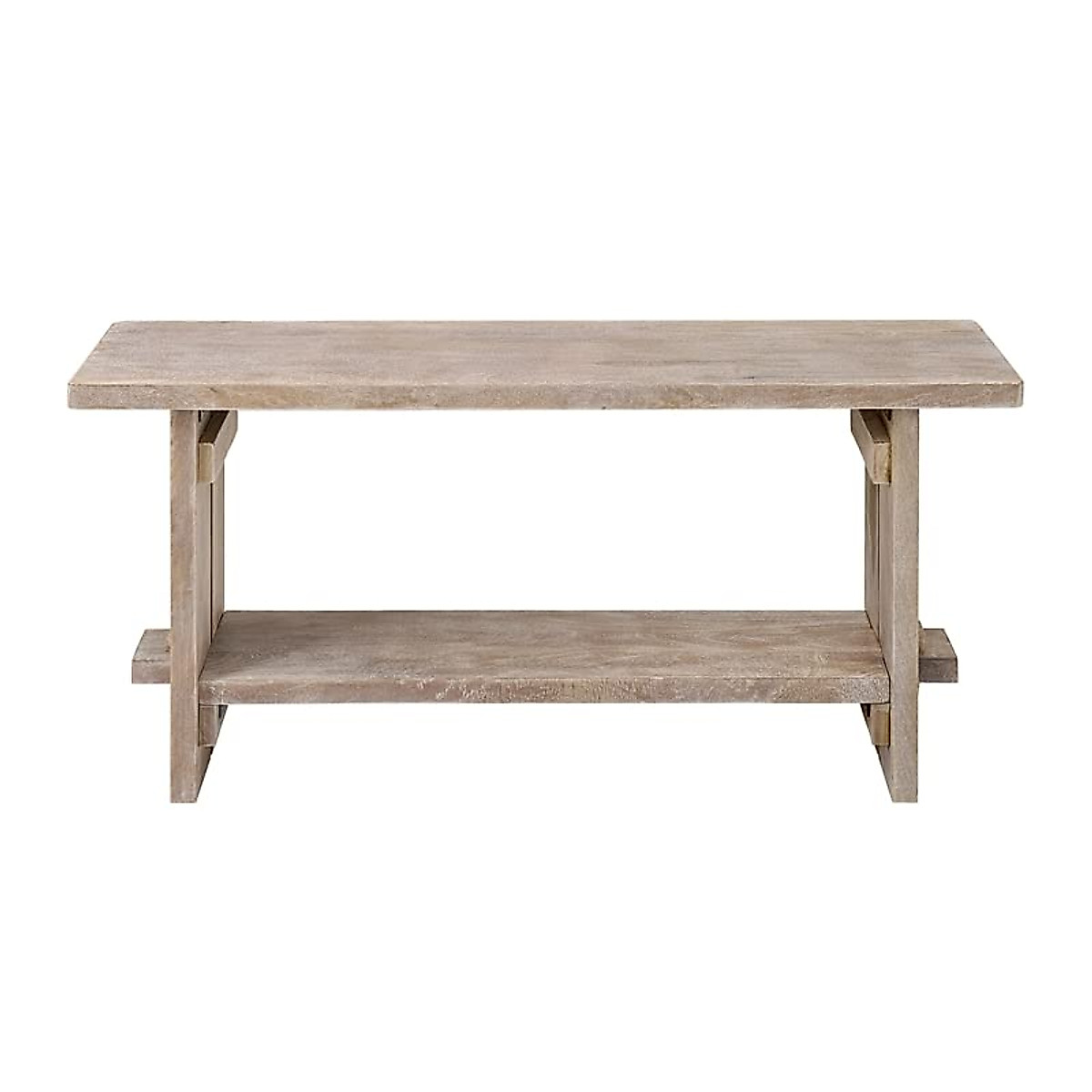 Alaterre Furniture Castleton Mango Wood 40" W Bench, Driftwood