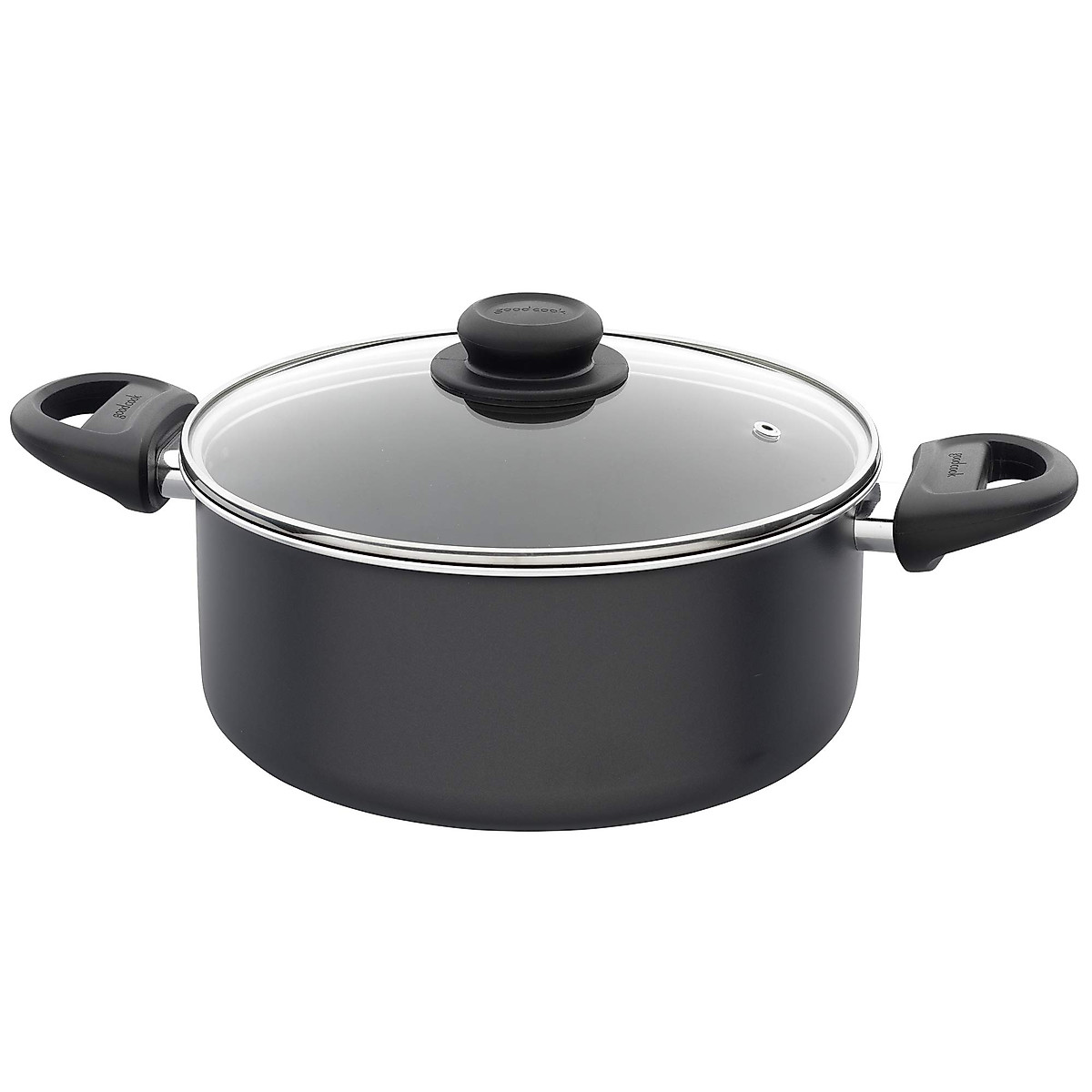 GoodCook Everyday Nonstick 10-Piece Cookware Set with Utensils, Includes Fry Pans, Sauce Pans, and Casserole Pan, PFOA-Free Nonstick Aluminum, Ergonomic Handles, Versatile Cooking Set