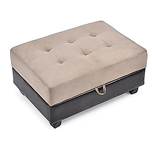 Glory Furniture Living Room Ottoman Mocha Suede/PU